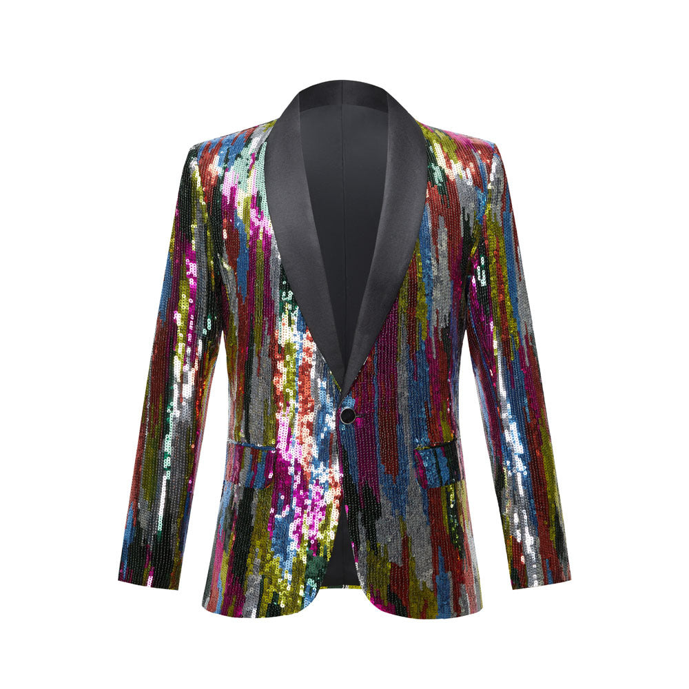 Psychedelic Sequin Retro Tuxedo S8095