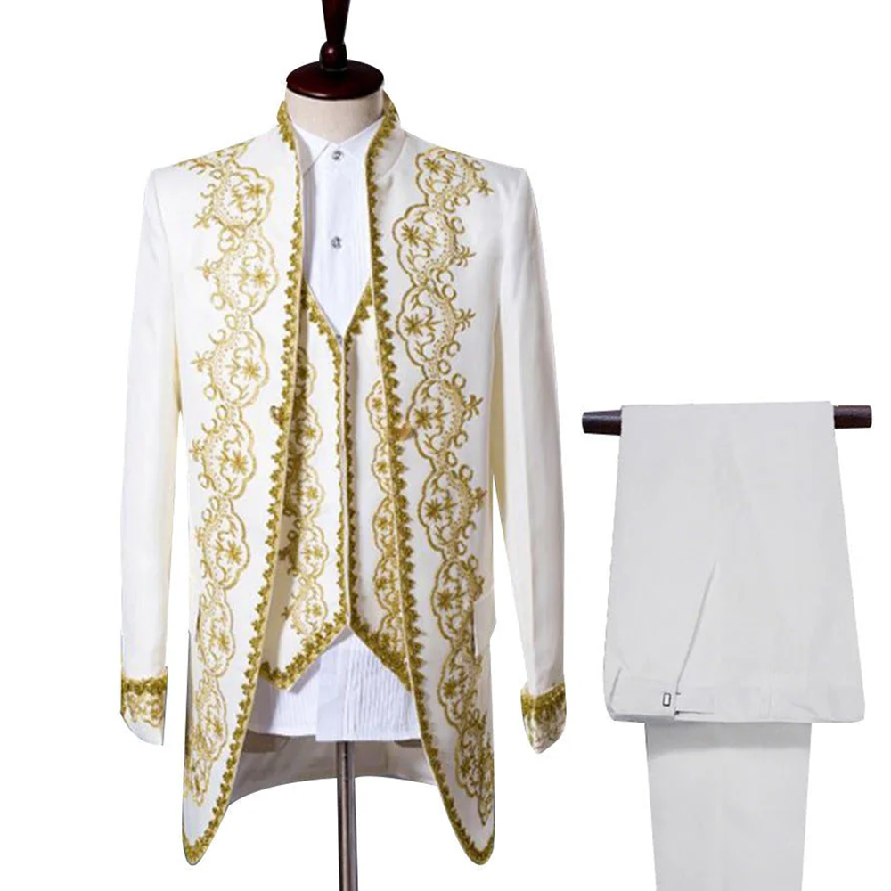 Solid Gold Embroidery Suit S8169 – Suitmine®