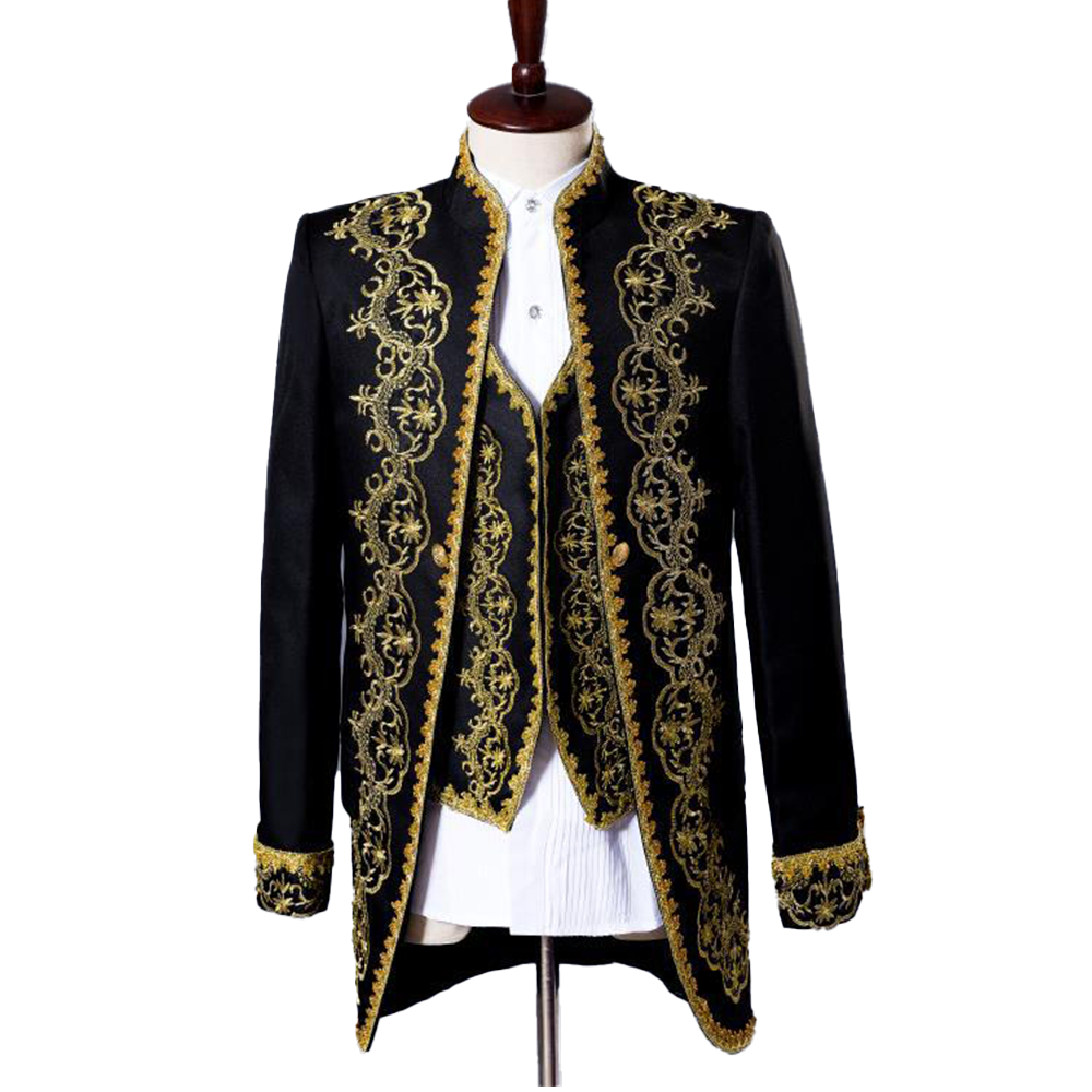 Solid Gold Embroidery Suit S8169 – Suitmine®