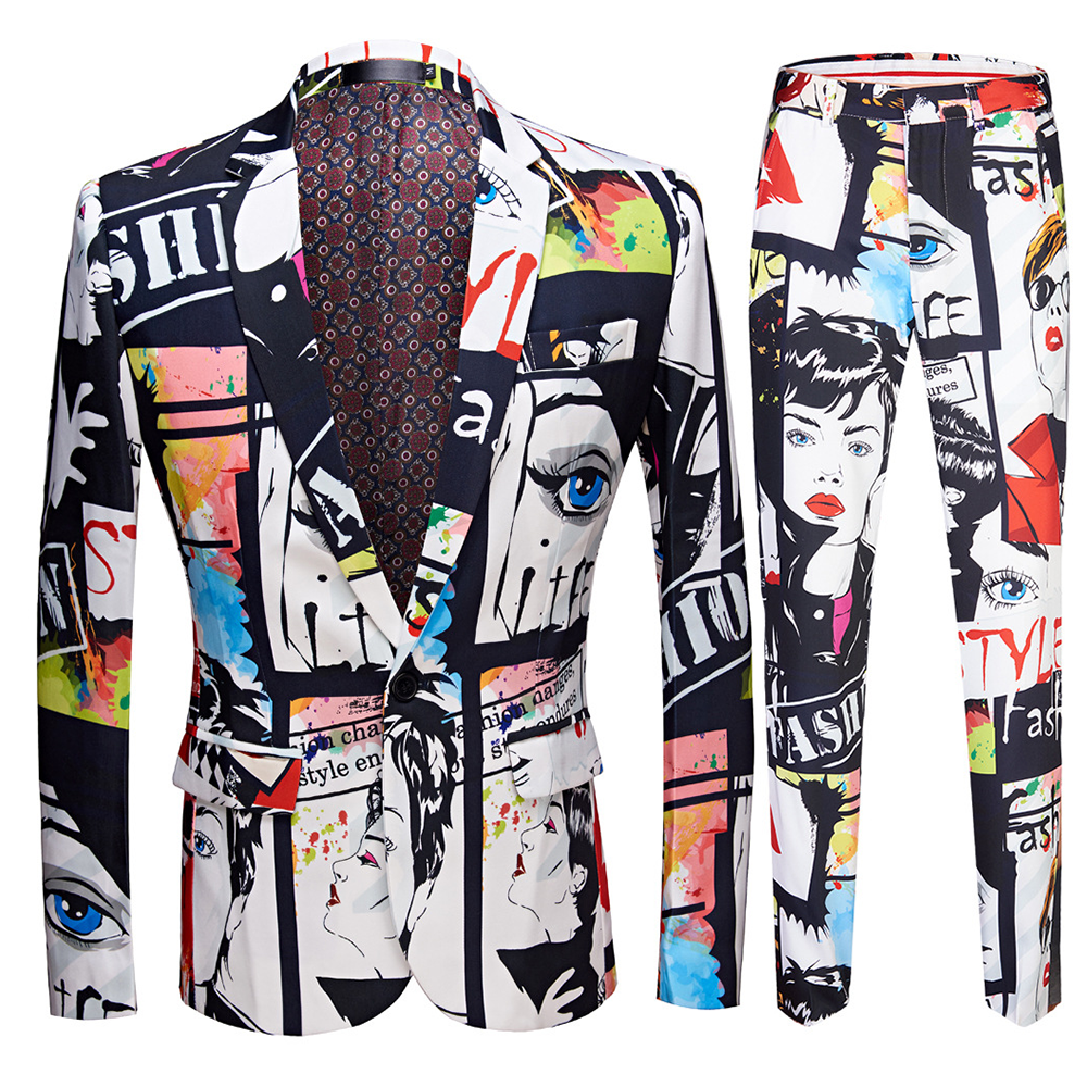 Colorblock Comic Suit m8006 – Suitmine®