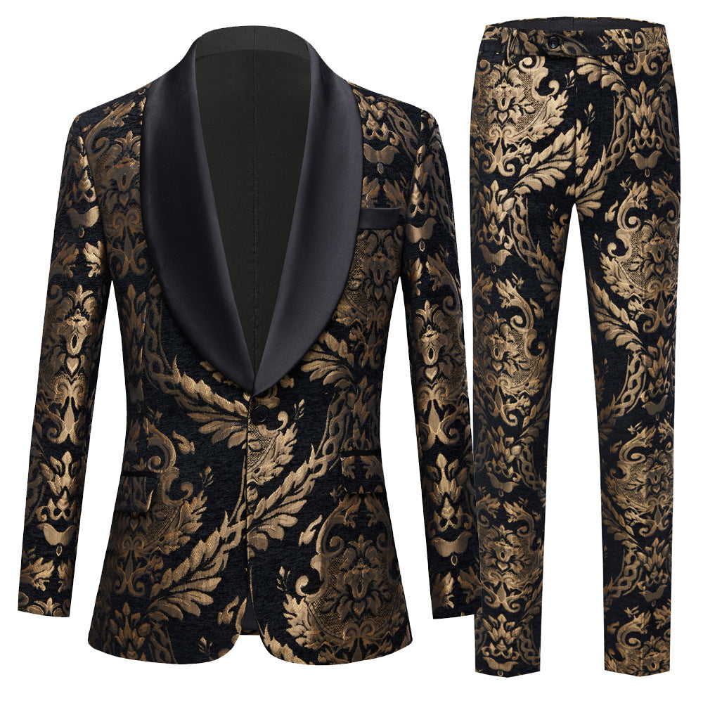 Luxurious Gold Embroidered Suit S8341 – Suitmine®