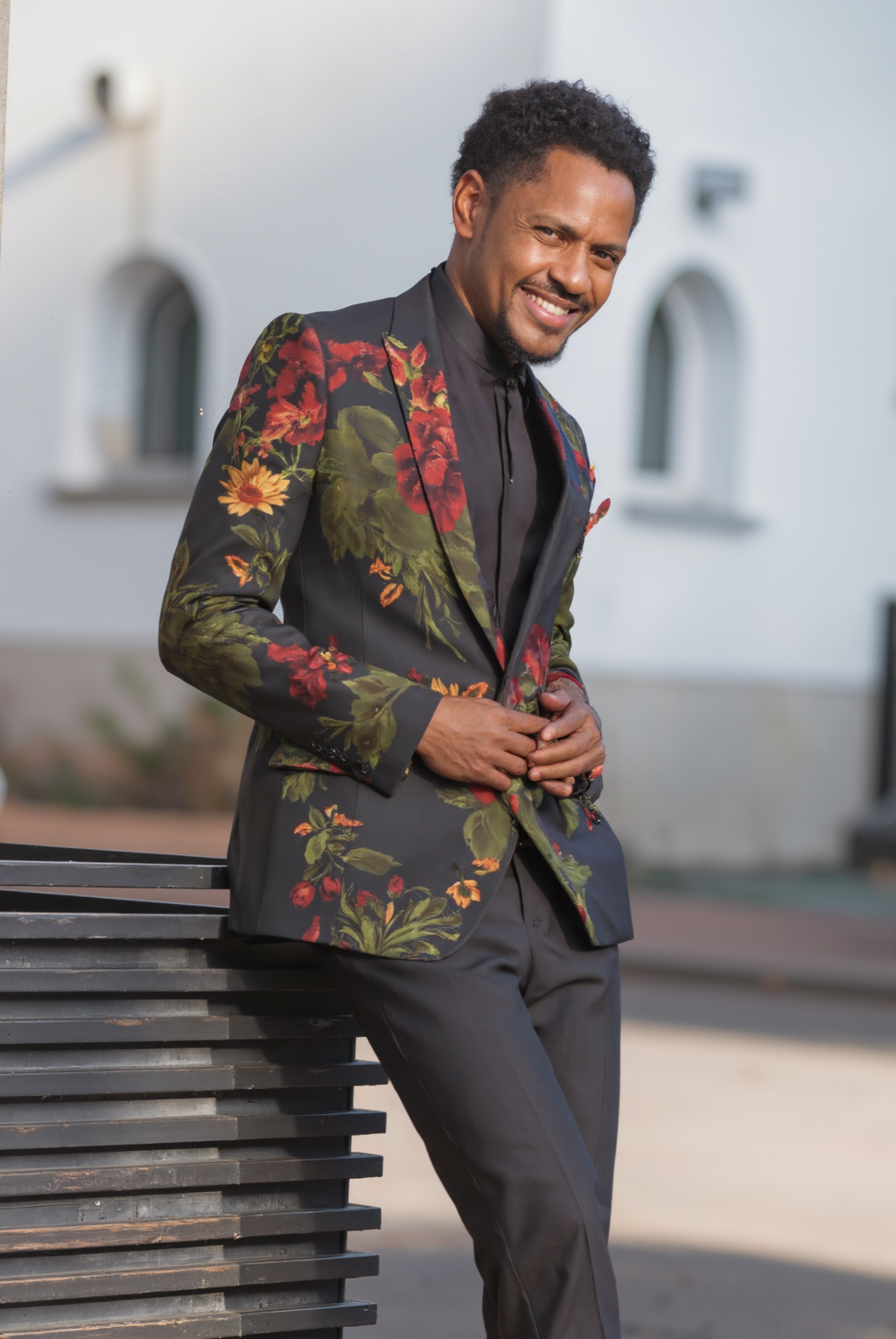Black Floral Men's Party Suit S8037 | Party Wear | Suitmine – Suitmine®