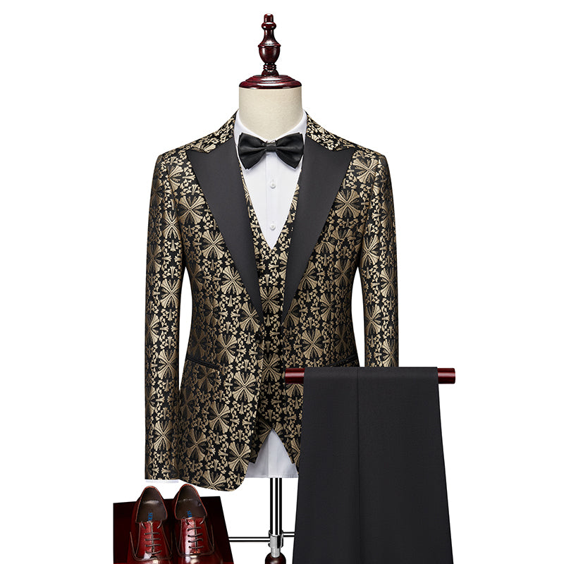 Elegant Gold Patterned Men Suits S8669 | Formal Occasions | SUITMINE ...